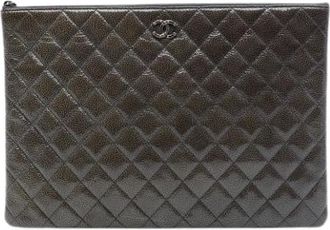 Chanel Pre-owned Cuir sacs-chanel - Femme - Pre-owned - Gris - Taille: ONE Size