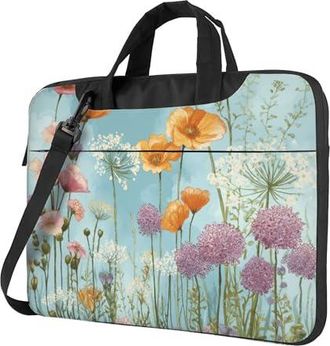 Generic Sac de protection pour ordinateur portable de 15,6 avec bandouli&egrave;re - Motif floral - Pour homme et femme, multicolore, 15.6 inch
