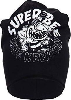 King Kerosin Bonnet en tissu pour homme | Beanie | Imprim&eacute; sur le devant Super Bee - Noir - Taille Unique