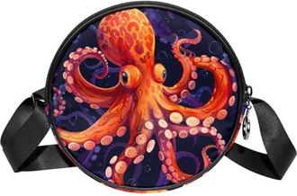 Generic Petit sac &agrave; bandouli&egrave;re Circle pour femme, petit sac &agrave; bandouli&egrave;re avec fermeture &eacute;clair, bretelles r&eacute;glables, sac &agrave; main rond d&eacute;contract&eacute; pour femmes