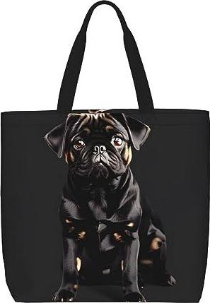 Generic Mignon Carlin Noir - &Eacute;chelle Standard - 2_00X Sac Cabas Imperm&eacute;able Tote Bag L&eacute;ger Sac Courses Pour Plage Travail Shopping