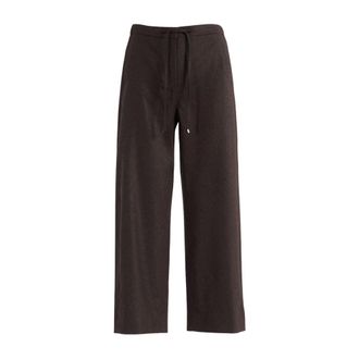 Max Mara Pantalon Floria Large - Femme - Pantalons - Brun - Taille: 42 FR