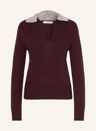 Reiss Reiss Pullover Raven Mit Schmucksteinen rot