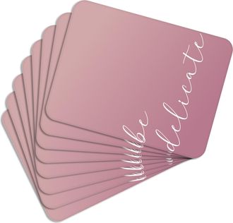 MG Design Set aus 8 Kork-Platzsets - Be Delicate - 30 x 40 cm - hitzebest&auml;ndig & abwischbar, mit Korkr&uuml;ckseite