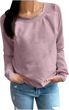 Generic Sweat-Shirt dallaitement d&eacute;contract&eacute; pour Femmes, Confortable, avec Fermeture &eacute;clair, Hauts Pull dallaitement, Pull de Maman Pull Noir Capuche