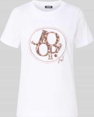 Joop T-Shirt mit Strasssteinbesatz