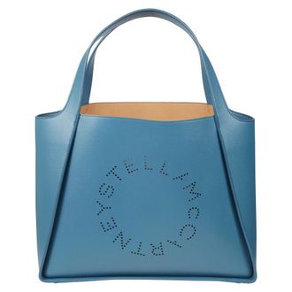 Stella McCartney Femme, Sacs, Bleu, Taille: ONE Size Perforated-logo tote bag