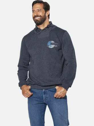 Jan Vanderstorm Sweatshirt ROLFBORG mit Melange-Effekt