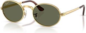 Ray-Ban Rb3931 By A$ap Rocky Sonnenbrillen Arista Gold Fassung Gr&uuml;n Glas Polarisiert 54-21