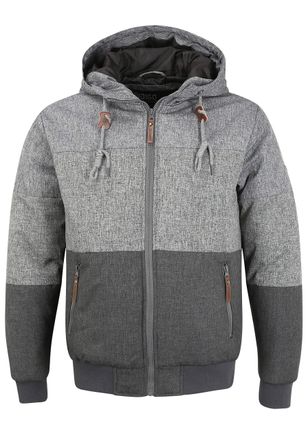 Indicode Hannibal Herren Übergangsjacke Herrenjacke Jacke mit Kapuze, Größe:XL, Farbe:Light Grey Mix (913)