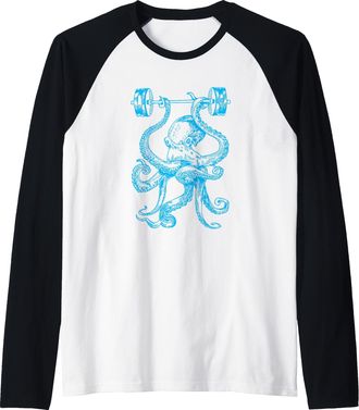 Seembo Octopus Gewichtheben Hanteln Fitness Gym Workout Raglan