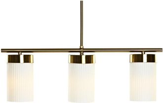 DKD Home Decor Plafonnier M&eacute;tal Verre 60X15X25 Dor&eacute;