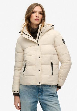 Superdry Steppjacke FAUX FUR SHORT HOOD PUFFER