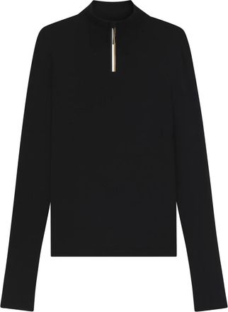 BOSS pull zippé à col roulé - Noir