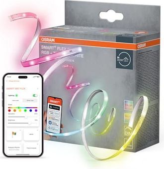Osram SMART MATTER FLEX LED-Streifen, 1M, Extension, RGBTW für Rot, Grün, Blau und Tunable White für Weißtöne (warmweiß bis kaltweiß), Steuerung über Matter