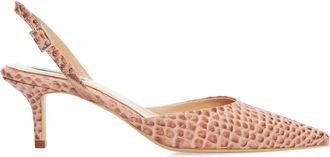 Smiling Shoes Bella Slingback-Pumps mit Kroko-Effekt - Nude