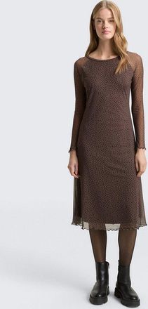 Tom Tailor Sommerkleid Kleider & Jumpsuits Mesh Midi-Kleid mit Muster