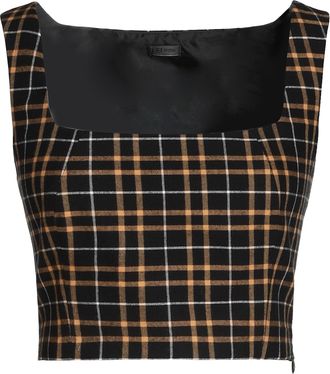 8 by YOOX FLANNEL CHECKED TOP