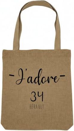 Fabulous Sac Shopping Tote Bag Aspect Lin - JAdore 34 Herault Departement France Region Montpellier - Sac de Courses Toile Epaisse 360g Beige Naturel Cabas Por