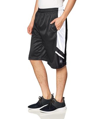 Southpole Herren Basketball Taschen, Schrittl&auml;nge 30,5 cm, Schnell Trocknend, Atmungsaktiv Shorts, Schwarz, Gro&szlig;