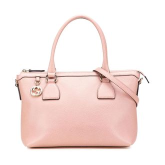 Gucci Pre-owned Sac &agrave; main &eacute;l&eacute;gant en cuir avec poign&eacute;e sup&eacute;rieure et bandouli&egrave;re amovible - Femme - Pre-owned - Rose - Taille: ONE Size