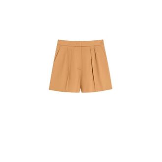 Max Mara Stretch-Shorts aus Baumwollsatin - - Shorts - Damen - Beige - 2XS