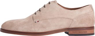 Tommy Hilfiger Herren Hilfiger Suede Dress Shoe Fm0fm05776 Derby Schuhe, BEIGE (Coastal Taupe), 45.5 EU