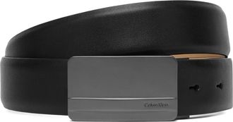 Calvin Klein G&uuml;rtel Calvin Klein Metal Logo Plaque 35Mm Adj LV04D7149G Schwarz