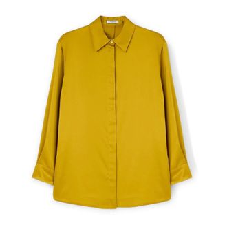 Motivi Satinhemd - - Blouses & Shirts - Damen - Gelb - XS