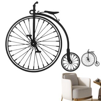 Generico Metallwandskulptur f&uuml;r Fahrr&auml;der: Kunstdekoration mit R&auml;dern, langlebige Eisen-Kunstwerke f&uuml;r das B&uuml;ro, das Wohnzimmer, das Schlafzimmer, einzigartige