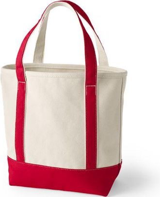 Lands End Mittelgro&szlig;e offene Canvas-Tasche, Damen, Gr&ouml;&szlig;e:null regular, Rot, Baumwolle, by Lands End