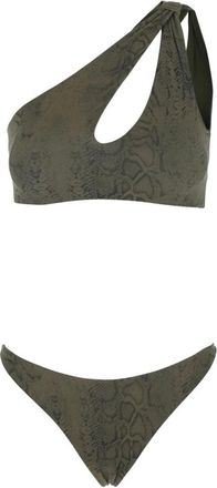 Federica Tosi Femme, Maillots de bain, Vert, Taille: 38 FR Bikini Avec D&eacute;tails Imprim&eacute; Floral
