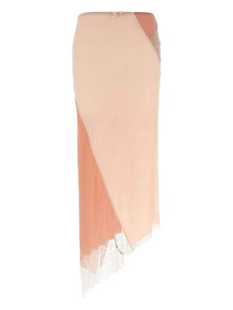 Moschino Asymmetrischer Rock mit Spitze - Rosa