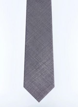 Fursac Cravate en flanelle de laine unie - Taille Unique - Homme