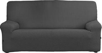 Estoralis | Borneo | Superelastischer Sofabezug | Maximale Anpassungsfähigkeit | Farbe - C/ 11 Dunkelgrau | 1-Sitzer-Sofabezug Größe von 70 bis 110 cm. | Anpass