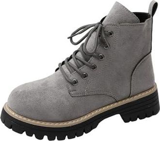 Generic Bottes dhiver confortables avec doublure en polaire pour femme - Couleur unie - Antid&eacute;rapantes - Talon bas - Confortables et chaudes - &Agrave; lacets pour t