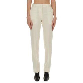Jil Sander Straight Leg Wool Hosen - - Trousers - Damen - Beige - S