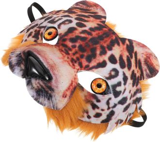 SOLUSTRE Leoparden Halbgesichtsmaske Tiermotiv Weiches Material Für Erwachsene Halloween Karneval Kostüm Party Zubehör