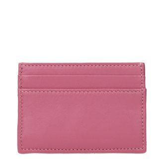 Versace Quilted Leather Card Case - Pink