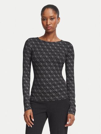 Guess Bluse W6BP26 K6284 Schwarz Slim Fit