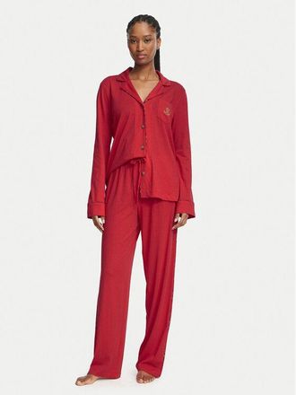 Lauren Ralph Lauren Pyjama ILN92561F Rot Regular Fit