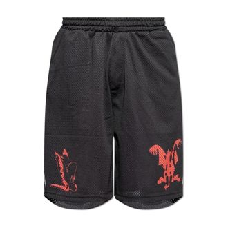 44 Label Group Perforierte Shorts - - Shorts - Herren - Schwarzk - M