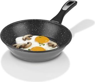 Bratmaxx Keramik-Bratpfanne 20 cm | Karbonstahl-Pfanne mit 2-fach Antihaftbeschichtung | Cool-Touch-Griff, hoher Rand | fettarm braten, sp&uuml;lmaschinengeeignet, 