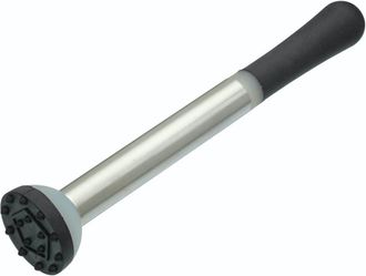 Bar Craft BarCraft Stößel Bar Craft-Luxe Lounge aus Edelstahl in Silber/schwarz, 12 x 17 x 22 cm