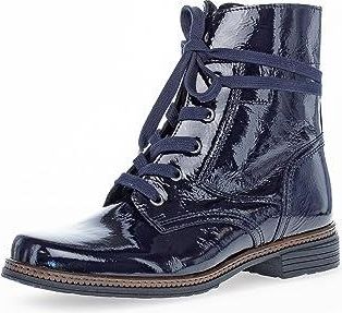 Gabor Bottines à lacets pour femme, semelle intérieure amovible, meilleur ajustement, Bleu Atlantique., 37.5 EU
