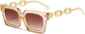 Generic Boîte de lunettes de soleil tendance hip-hop chaîne en métal décoration dombrage (couleur : E, taille : moyen) 2026