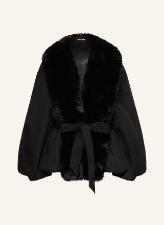 Rotate Rotate Jacke Mit Kunstfell schwarz