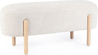 BIZZOTTO Bizzotto - Banc 2 places 108x41,5x48 cm en tissu bouclette écru - sterck