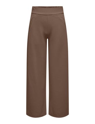 Jacqueline de Yong JdY Damen Jdylouisville Catia Life Wd PNT JRS Noos Hose Mit Hohem Bund Und Weitem Bein, Cacao Nibs, (XL) W x 32L