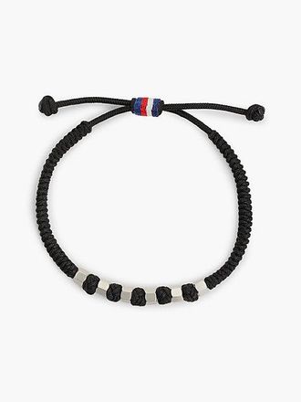 Tommy Hilfiger Bracelet noir &agrave; noeud coulissant ajustable